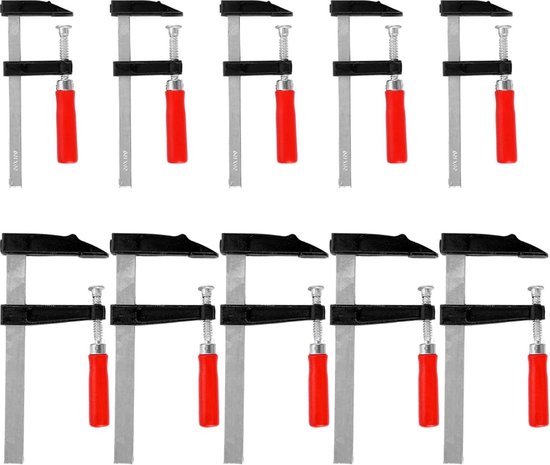 Schroefklemmen set - 10 stuks - spanwijdte 150 mm/200 mm - moerdiepte ...