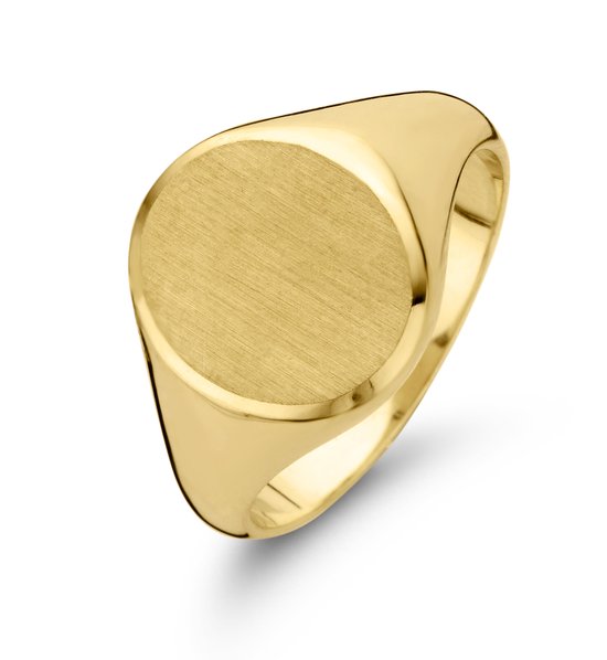 Fjory monogram ring goud-zilver, ovaal klein | bol