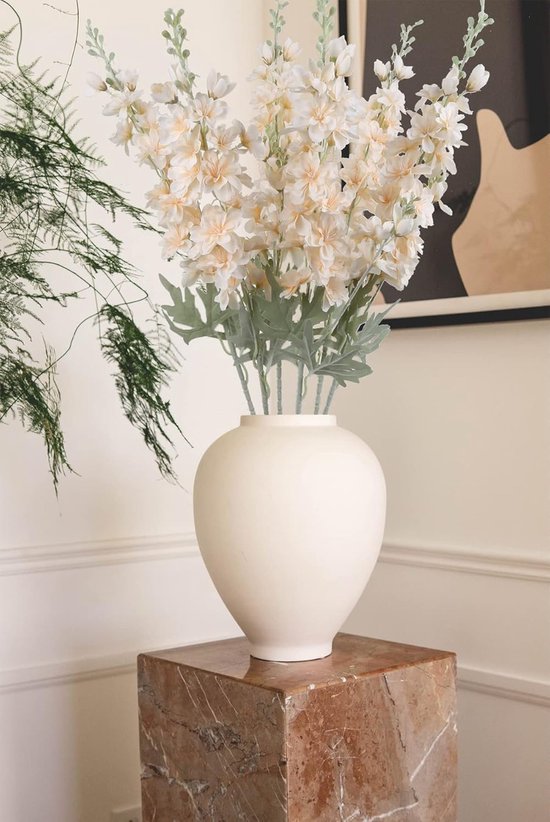 Champagnekleurig Delphinium Kunstbloem - Kunstbloemen Boeket artificial ...