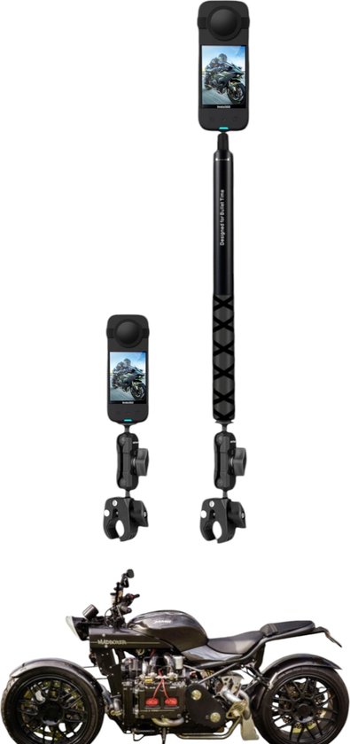 Motorcycle Mount Voor Insta360- Fiets Mount 4 Insta360 - Motor bundle 4 ...
