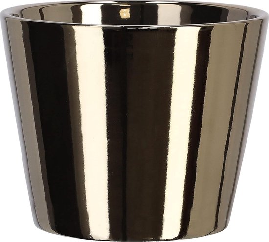 Kleine keramische bloempot - Glamoureuze uitstraling - 1 stuk - Goud ...