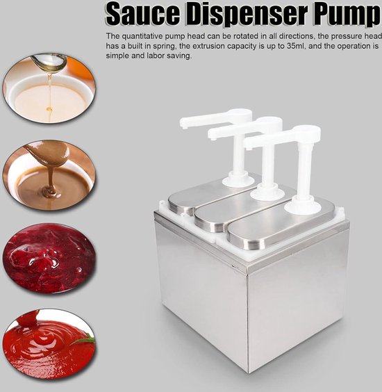 Condiment Pump Vending Machine - 1L Stainless Steel - Salad Dressing ...