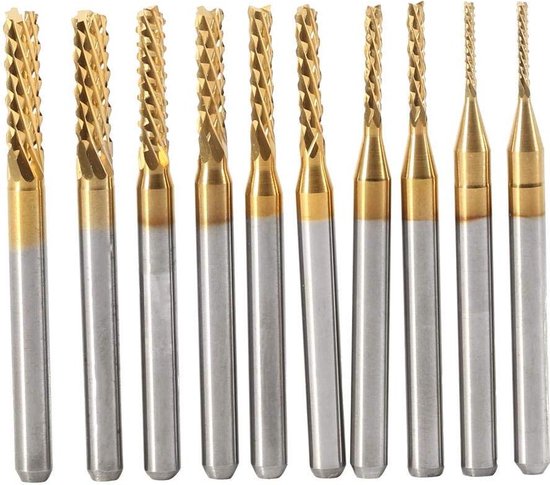 Hardmetalen CNC frees gereedschap 10-30 mm - 10 stuks - MEHRWEG ...