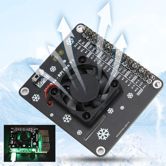 RPI-ventilator voor GPIO-uitbreidingskaart - effectieve warmteafvoer ...