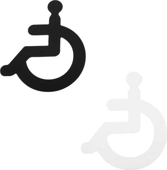 Badkamer Stickers 3D Handicap Symbool Acryl Bord Rolstoel Gehandicapte ...