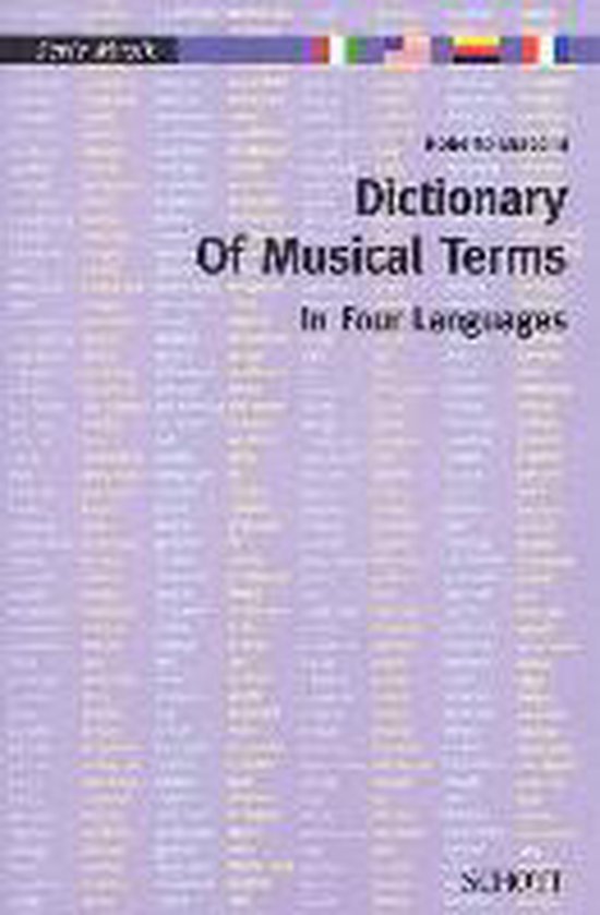 Dictionary of Musical Terms in Four Languages, Roberto Braccini ...