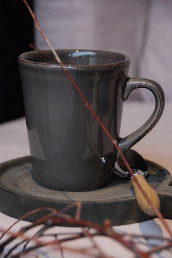 Coté Table Constance 25cl capuccino mug (4 stuks) pepper bruin | bol.com