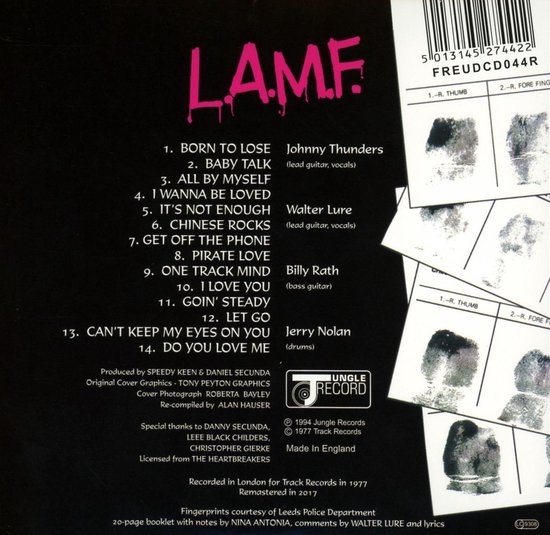 L.A.M.F. - The Lost 77 Mixes, Johnny Thunders & The Heartbreakers | CD (album) | Muziek | bol