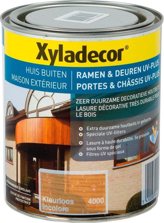 Xyladecor Ramen & Deuren Uv-Plus - Decoratieve Houtbeits - Kleurloos - 0.75L | bol.com