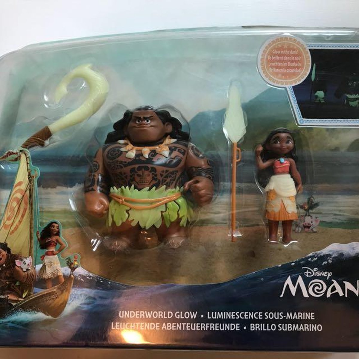 Disney Vaiana en Maui- Glow in the dark- figurenset | bol.com