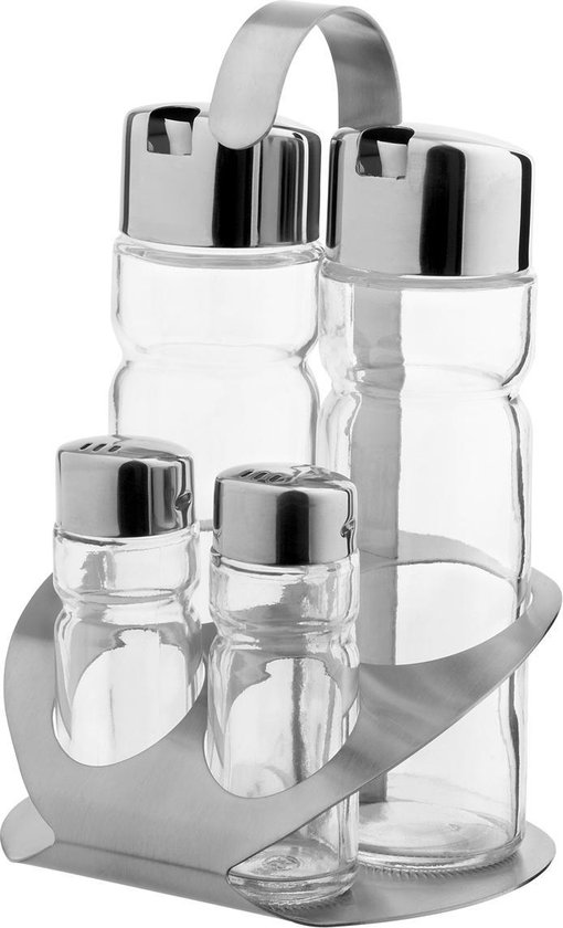 Hendi Menage 4 Dlg Luxe Olie - Azijn - Peper - Zout 465356 | bol