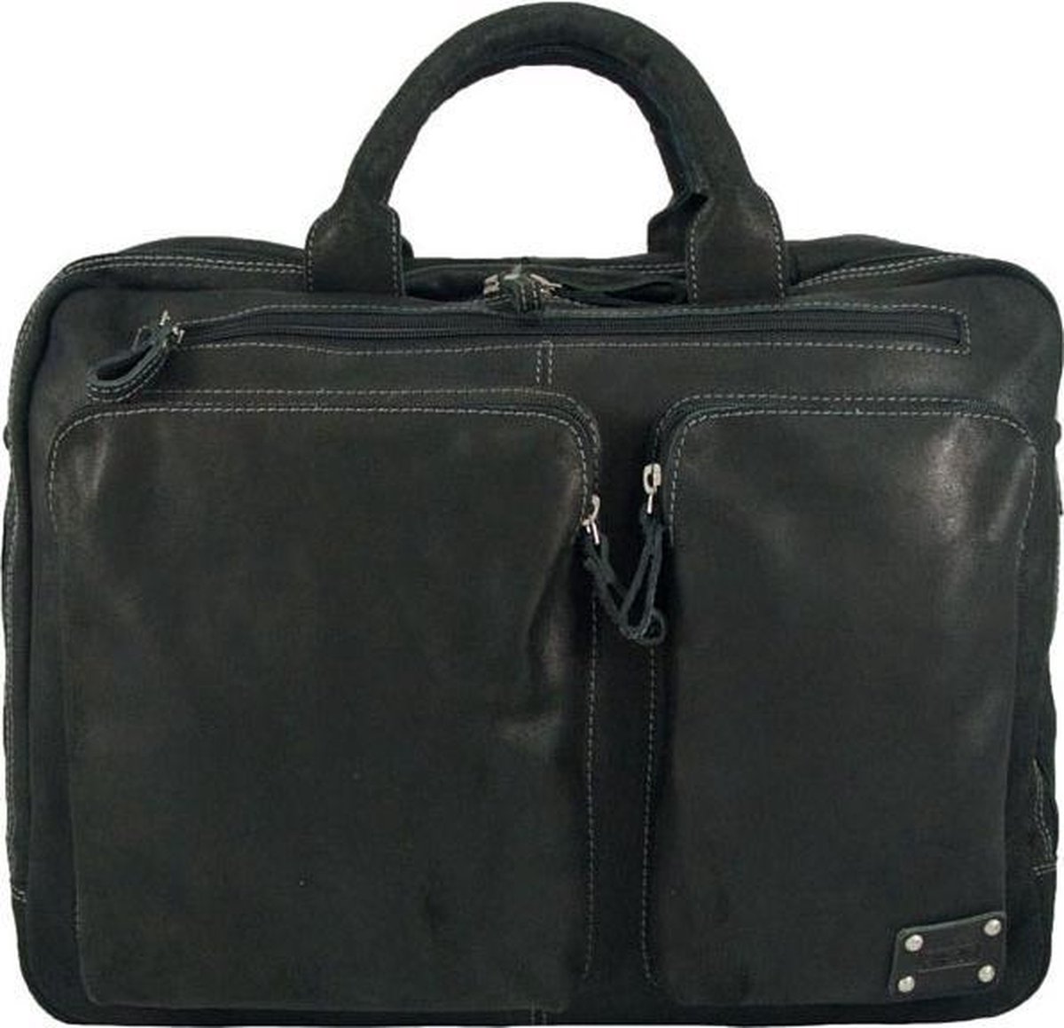 Zwarte laptoptas 15 inch leer | bol.com