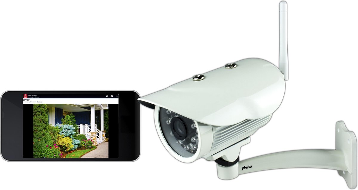 Alecto - DVC-210IP - Draadloze IP buitencamera met app - wit | bol