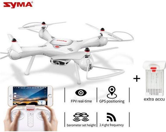 Syma X25Pro - Inclusief extra accu - Wit | bol