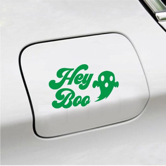 Bumpersticker - Hey Boo - 10x15,8 - Groen | bol