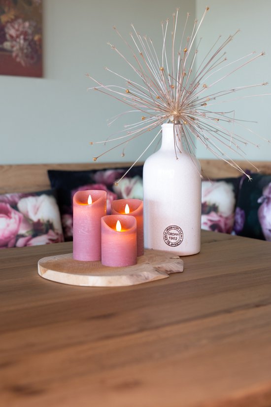 Anna's Collection Stompkaarsen - 3x st - roze - LED kaarsen ...
