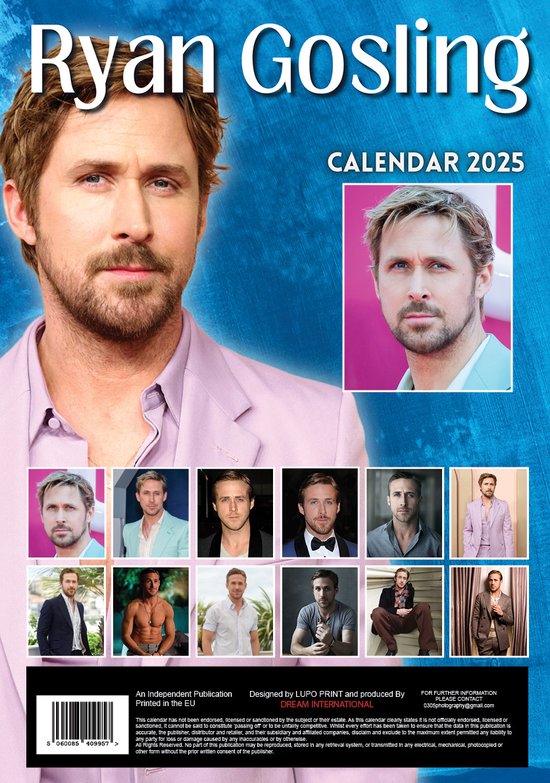 Ryan Gosling Kalender 2025 A3 | bol