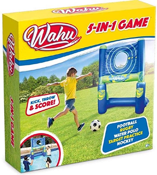Wahu 5-In-1 Game Opblaasbaar speelelement - Football- Rugby - Water ...