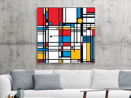 Line art mondriaan schilderij | The Colorful Geometry: A Tribute to ...