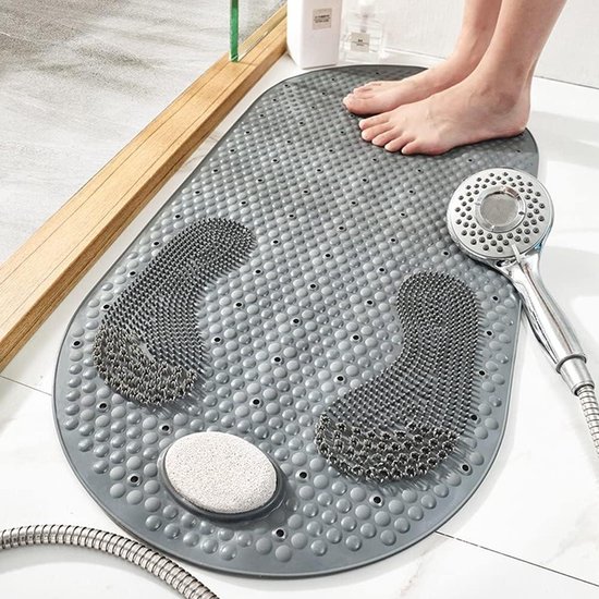 Douchemat Antislip met Puimsteen PVC Badmat - Antischimmel Badmat ...