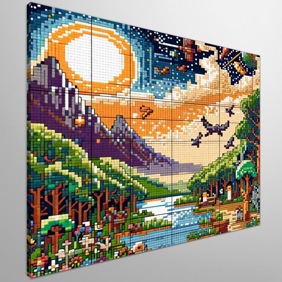 Pixel art relief schilderij | Reliëf van pixels: een kunstzinnig spel ...