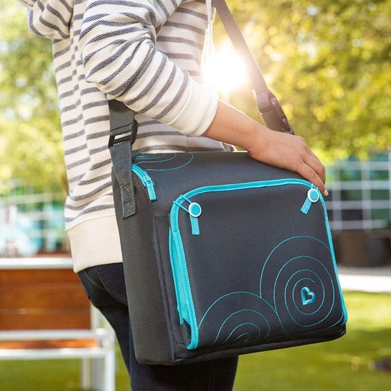 Travel Booster Seat With Underseat Storage- Convertible Portable Carry ...