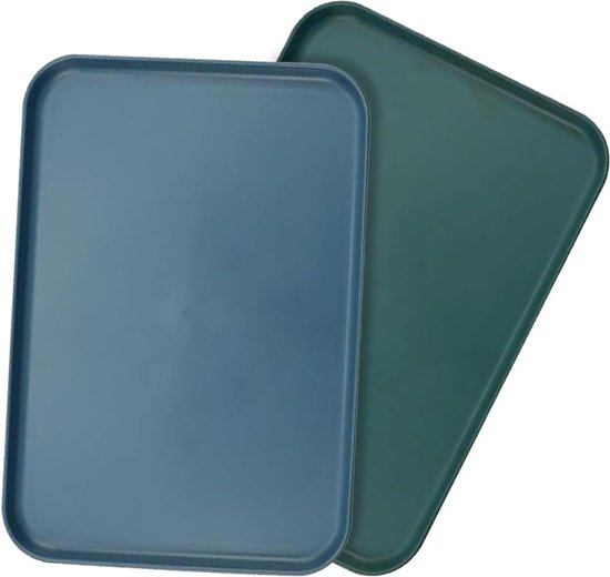Set van 2 plastic dienbladen, serveerschaal, plastic dienbladen ...