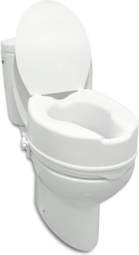 Toiletverhoger 15 cm met Deksel Verhoogde Toiletbril Ouderen WC ...