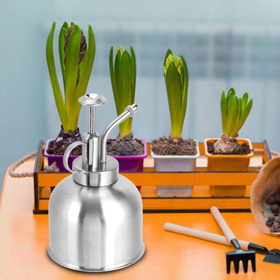 Handdruk Plant Bloem Gieter - Rvs Plant Verstuiver Pot - Spray Gieter ...