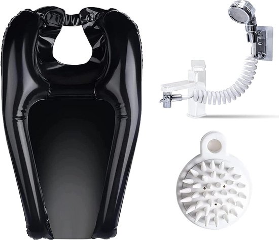 Haarwasbak Comfortabele Draagbare Shampoo -Kom met Douchekop-Borstel voor Kapsels En... | bol