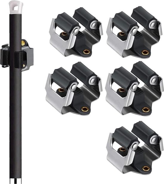 Dweil bezem houder - zware wandrekken voor garage opslag - wandmontage ...