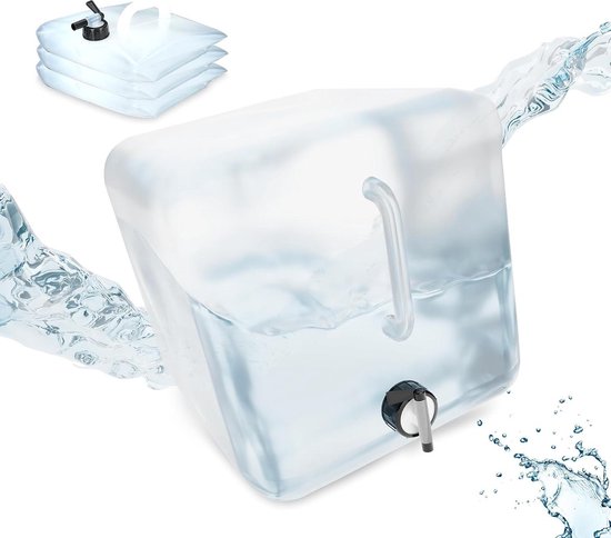Opvouwbare 20 liter watercontainer set van 4 - BPA-vrij en ...