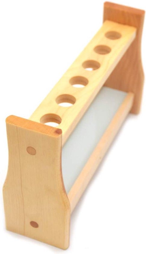 Houten Reageerbuis Rack Houder 21mm Gat Chemie Spice Rack Test Tubes ...
