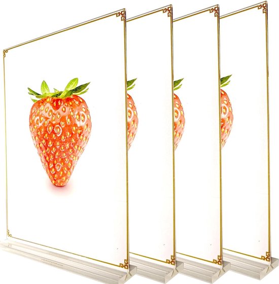 A4 Clear Acryl Sign Houder 4 Stks Flyer Document Brochure Papier ...