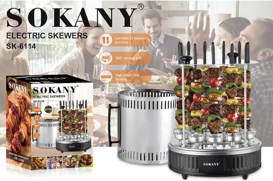 Huishoudelijke Mini Volautomatische Roterende Spies Machine Barbecue ...