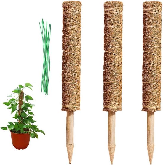 3 stuks 406 cm mosstok en 10 stuks draaibanden totemmossticks voor ...