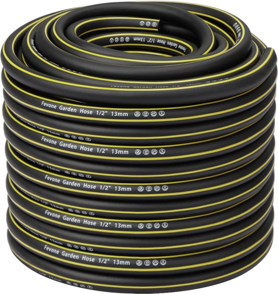Tuinslang 50 m tuinslang 13 mm (1/2 inch inch) 4ly 25 bar heavy duty ...