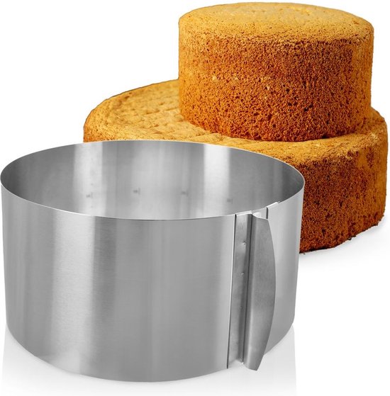 Taartring Verstelbaar Edelstaal 16-30 cm - Kookring - Springvorm - Bakvorm - Taartvorm | bol