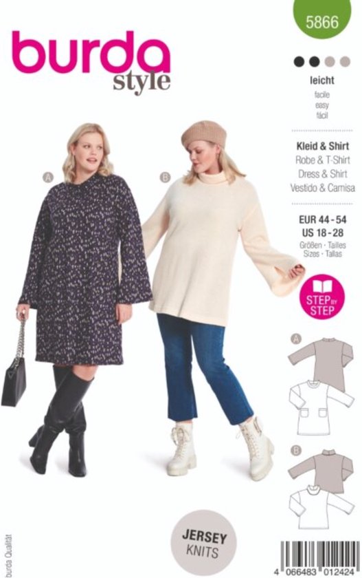 Burda Naaipatronen Dames - Maat 54/Maat 52/Maat 50/Maat 48/Maat 46/Maat ...