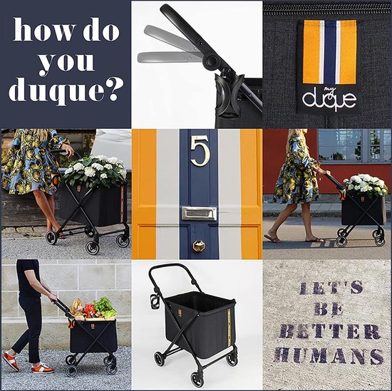 Shopping Caddy - persoonlijke opvouwbare boodschappenwagen met 4 wielen ...