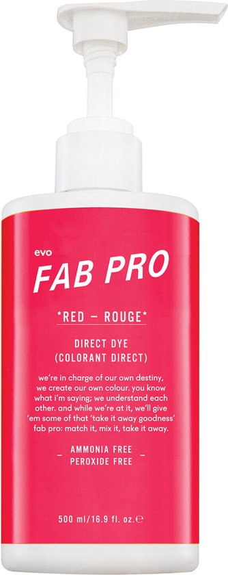EVO red direct dye, 500ml - Hair Color | bol