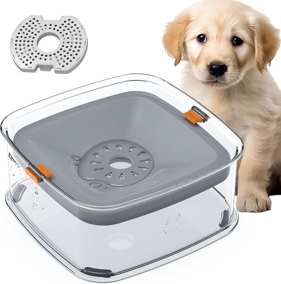 Waterbak hond zonder kwijlen 2 l - premium lekvrije waterbak voor ...