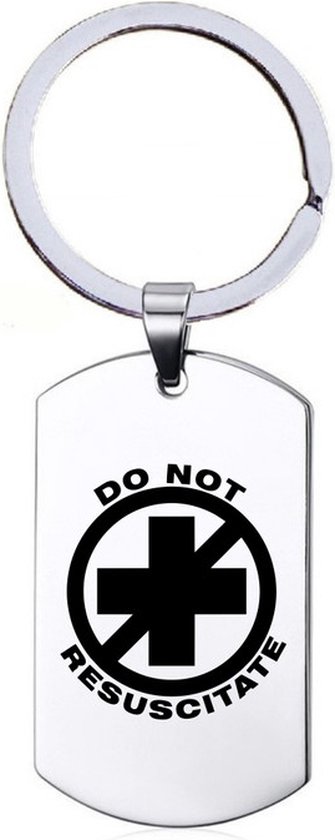 Sleutelhanger | Tag | RVS | Do Not Resuscitate | bol