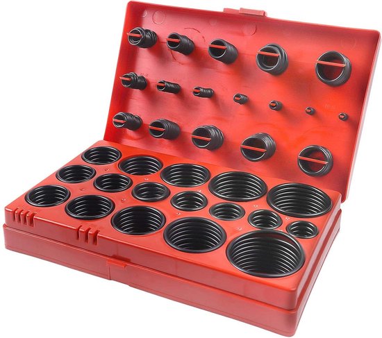 419-delige O-ring assortimentset - metrisch - zwart rubber ...