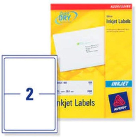 Zelfklevende pakketverzendlabels voor inkjetprinters, 200 labels ...