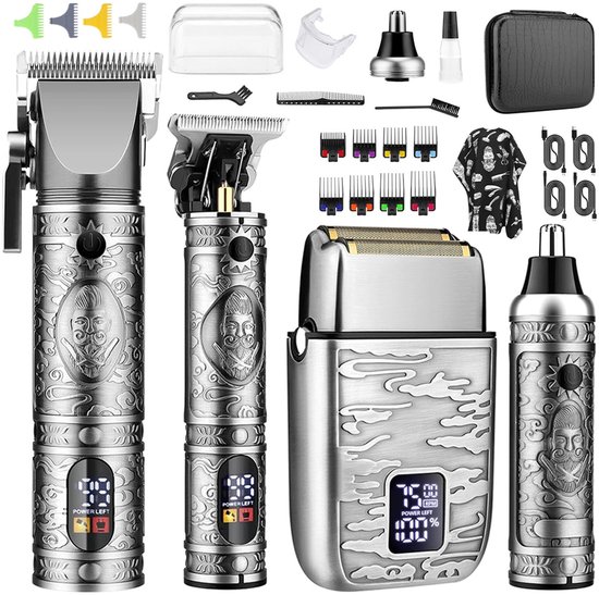 MODFU Professionele heren grooming set met tondeuse, trimmer ...