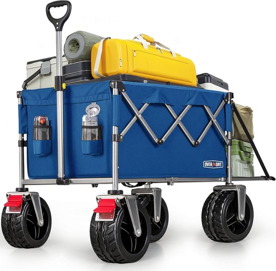 Opvouwbare Transportkar met All-Terrain Wielen - Grote Capaciteit tot ...