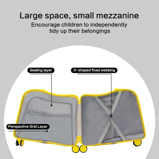 Kindertrolley en Reiskoffer om op te Zitten met Trekstang en Slot | bol