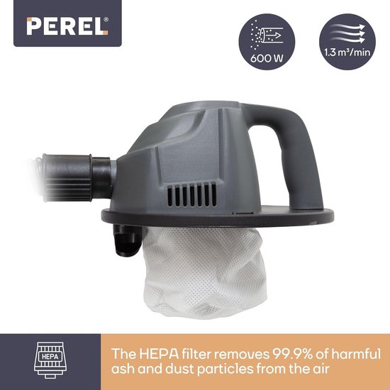 Mini asstofzuiger voor open haard en barbecue, 600 W, 4 L, HEPA-filter ...