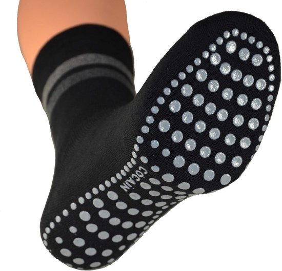 Set van 2 of 4 Warme Antislipsokken met ABS-noppen - Badstof ...